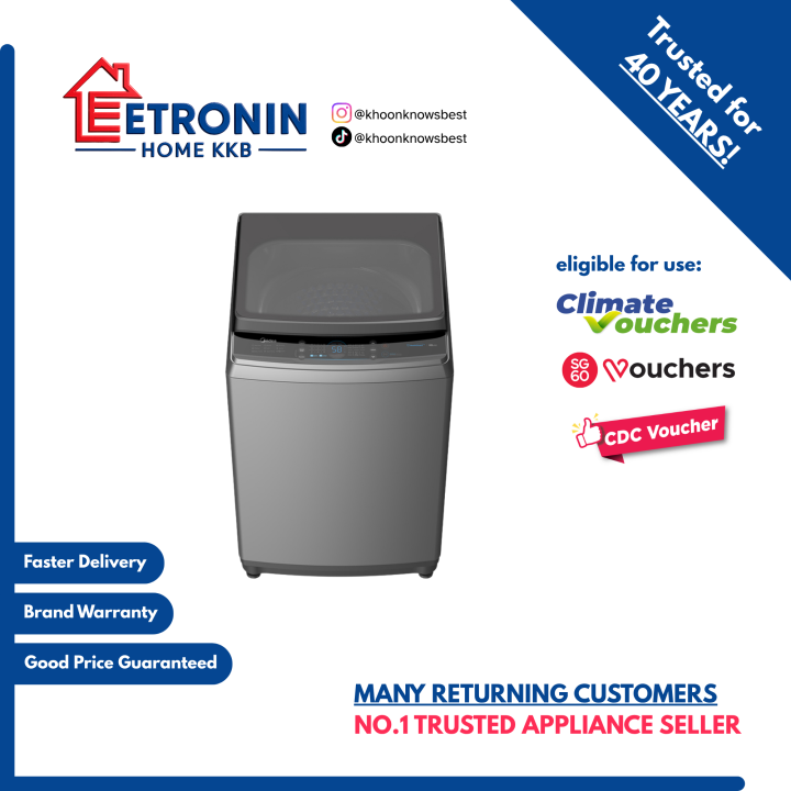 *Climate Voucher Eligible* Midea 7.5KG Top Load Washer MA200W75T ...