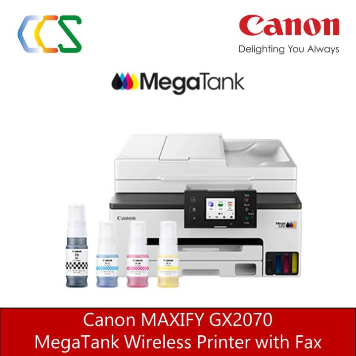 Canon MAXIFY GX2070 MegaTank Wireless Printer with Fax for Home Office ...