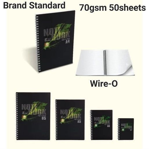 BENCHMARK Standard Finepap BEST QUALITY A4 WIRE O NOTE BOOK 70GSM 50 ...