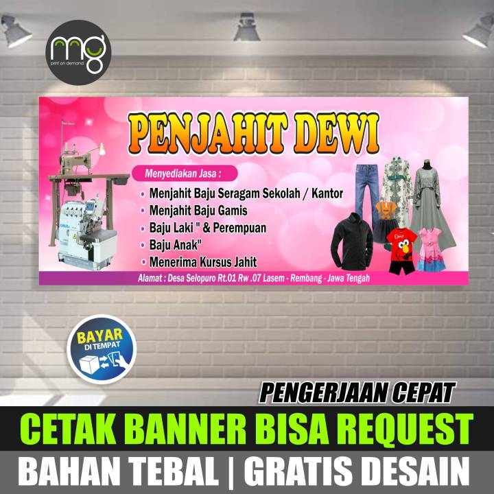 Spanduk penjahit - banner jasa jahit - sepanduk vermak dengan Desain ...