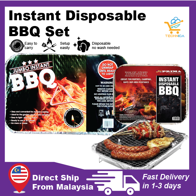 BBQ Grill Set Charcoal Disposable Instant Eco Friendly Biodegradable ...
