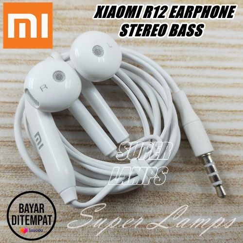 Xiaomi Headset Earphone NEW R12 Stereo Bass Jack Audio 3,5mm Universal ...