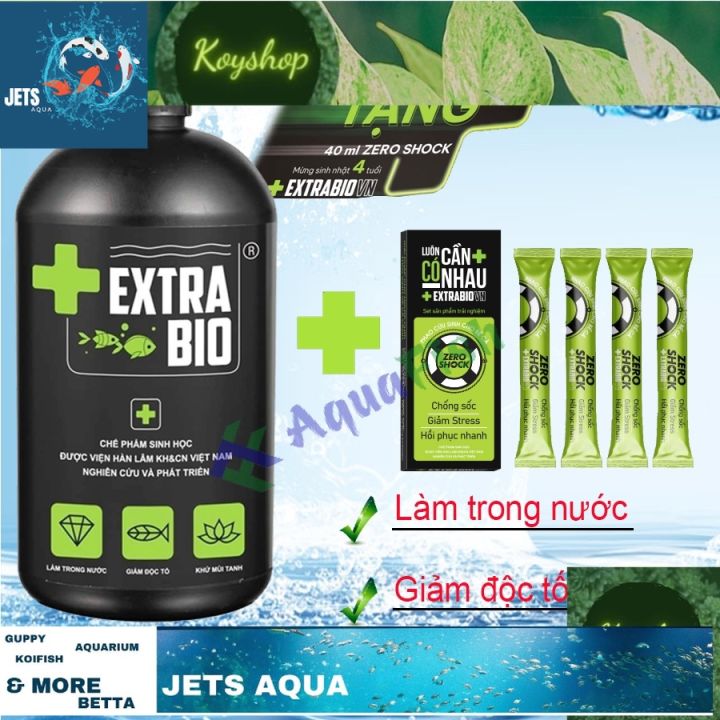 Vi Sinh Extra Bio 500ml 1000ml (men vi sinh làm trong nước và cân bằng PH cho hồ cá Koi bể cá ...