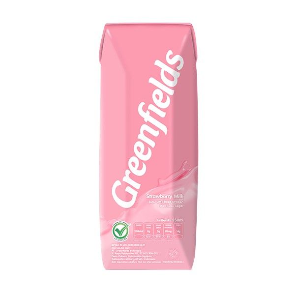 Susu UHT Greenfields rasa strawberry 250ml / Karton ( isi 24 Pcs) | Lazada Indonesia