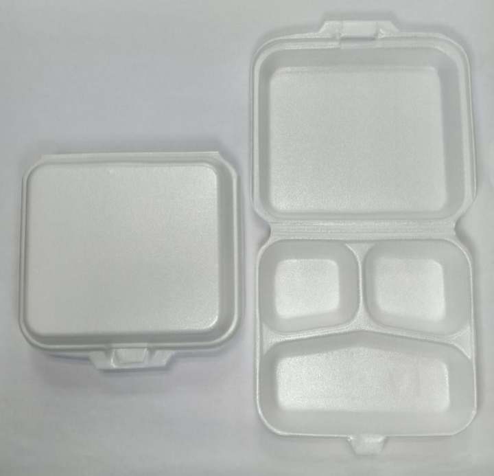 50 pcs - Lunch Box 3 (LB3, LB-3) - Food Styro, Disposable Meal Box, 3 ...
