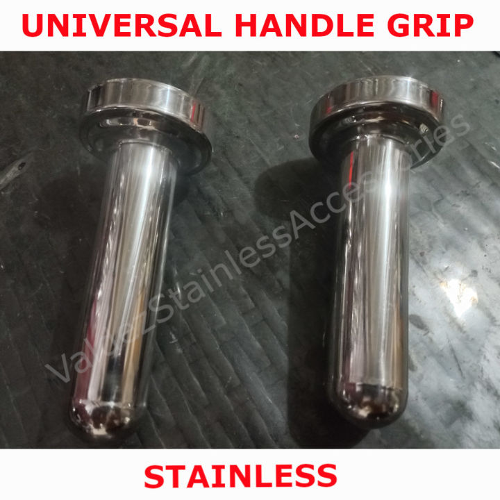 PLAIN, NEW STAINLESS HAND GRIP , UNIVERSAL , HANDLE GRIP, PLAIN , PAIR ...