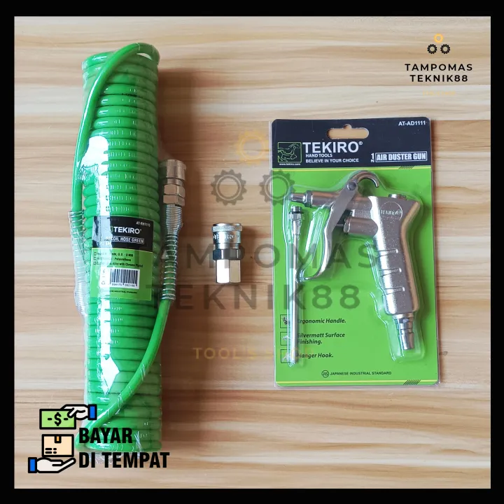 Tekiro Air Duster + Selang 6 Meter - Alat Semprot Angin Kompresor Set 3 ...