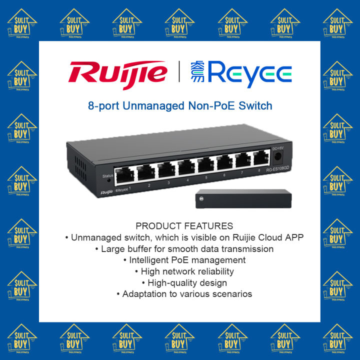 Ruijie Reyee 8 Port Gigabit Unmanaged Metal Switch Lazada Ph