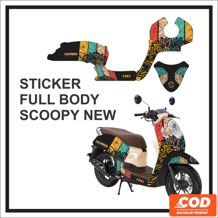 Stiker Motor HONDA SCOOPY Full Body Sticker SCOOPY Decal desain sesuka ...