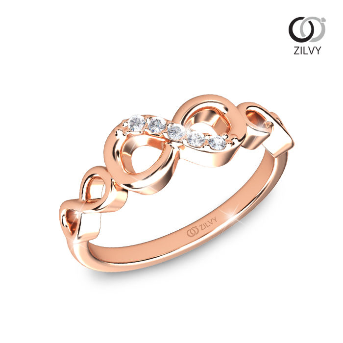 Zilvy - แหวนหญิงเพชรน้ำร้อย 0.05 กะรัต (GR1029) | Lazada.co.th