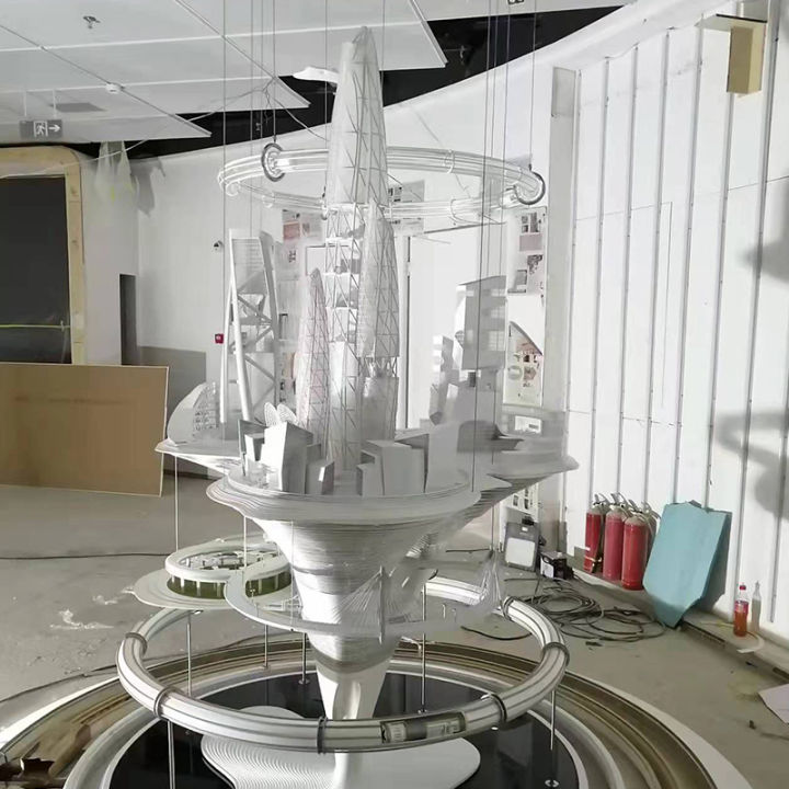 Exhibition hall sand table landform building industrial park class ...