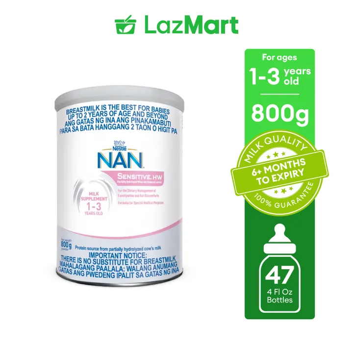 NAN SENSITIVE HW Growing-up Milk Supplement for 1-3 years old 800g ...