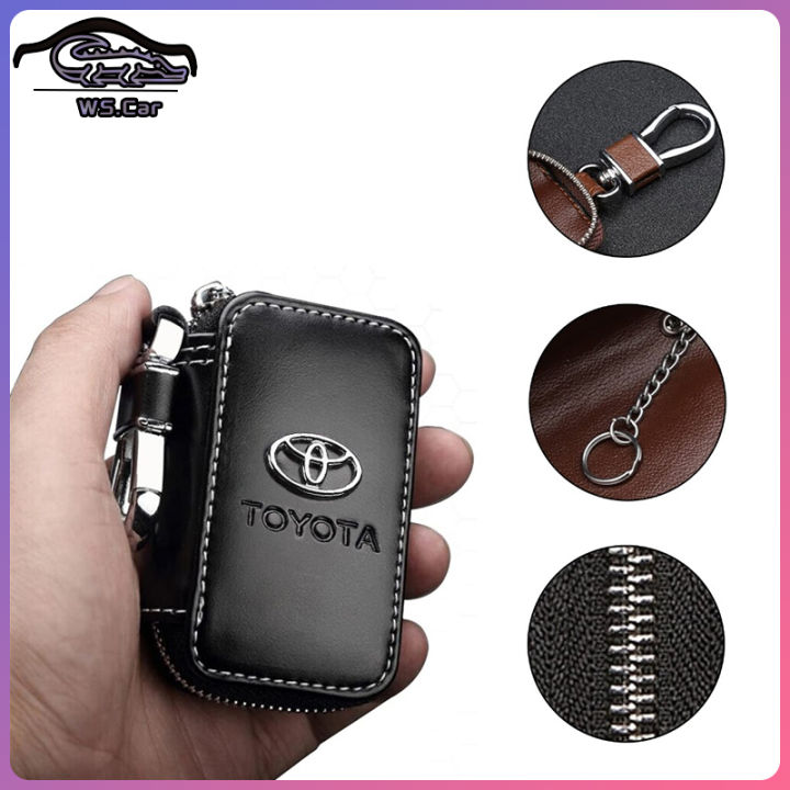 Leather Car Key Wallet Key Holder Organizer Case Bag Zipper | Lazada PH