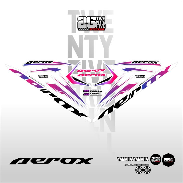STRIPING AEROX 155 CONNECTED/STIKER AEROX/STICKER NVX/DECAL AEROX/AEROX ...