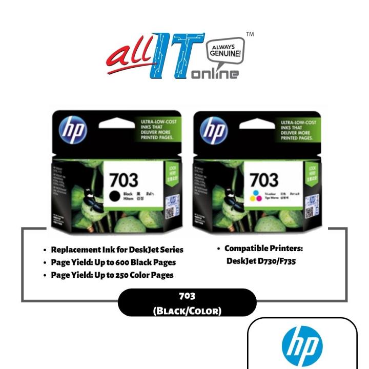HP 703 Ink Cartridge (Black/Color) | Lazada