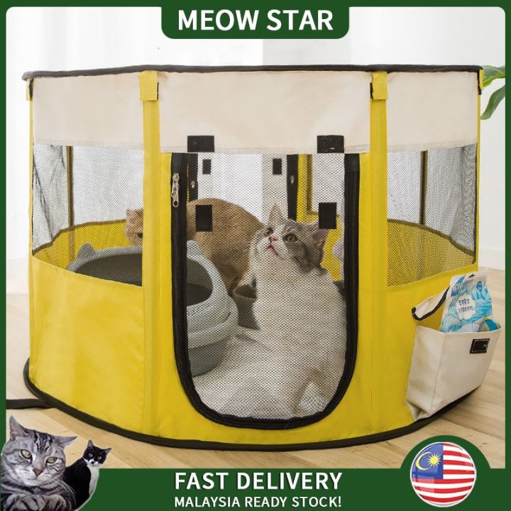 Portable Outdoor Cattery Fences Pet Tent Houses For Foldable Indoor Cat ...
