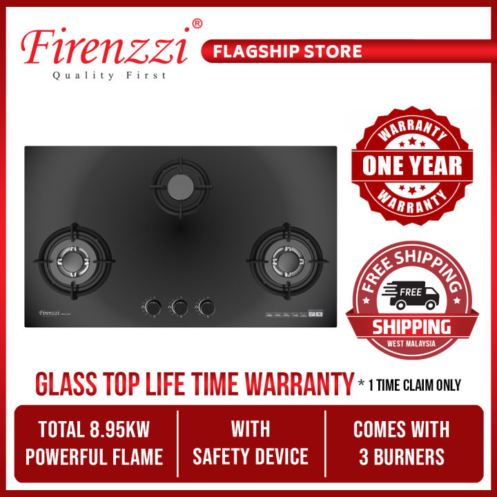 Firenzzi The Exellent Series 3 Burners Gas Cooker Gas Hob FGH-3136 ...