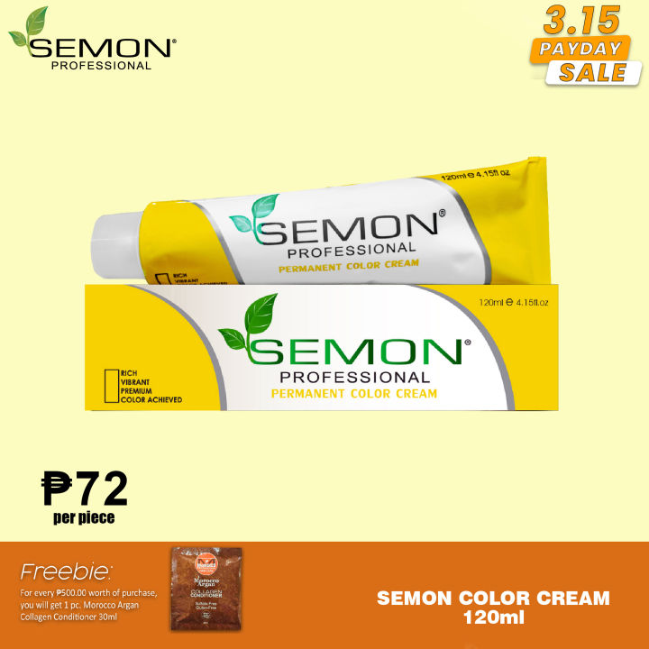 Semon Color Cream 120ml 8/15 LIGHT ASH MAHOGANY | Lazada PH