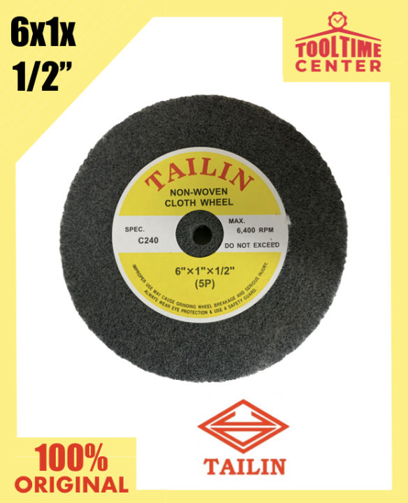 Tailin Non-Woven Cloth Wheel 6"x1"x1/2" Grit: C240 5P | Lazada PH