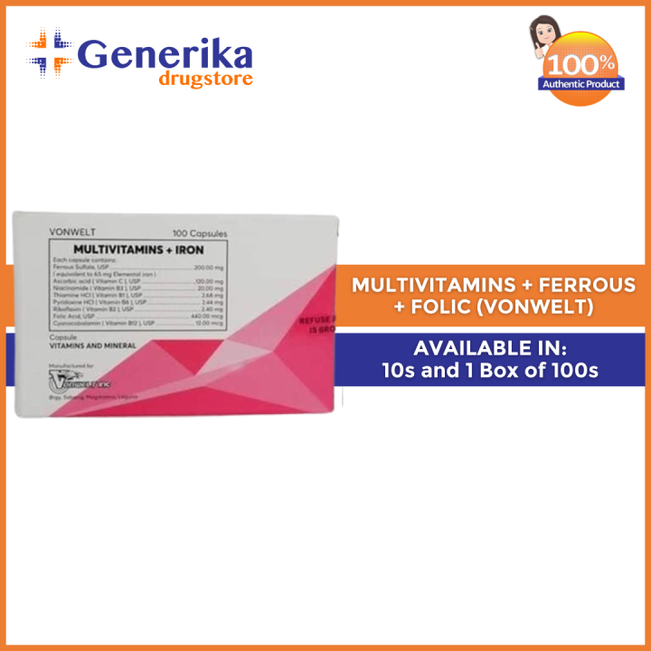 VONWELT MULTIVITAMINS + FERROUS + FOLIC | Lazada PH
