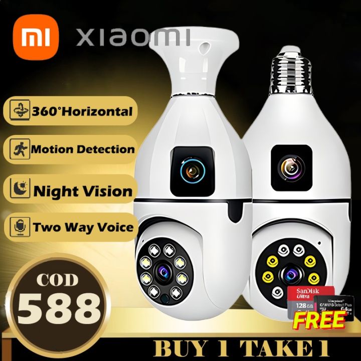 BELI 1 GRATIS 1 Dual lens Kamera cctv camera cctv tanpa koneksi wifi ...