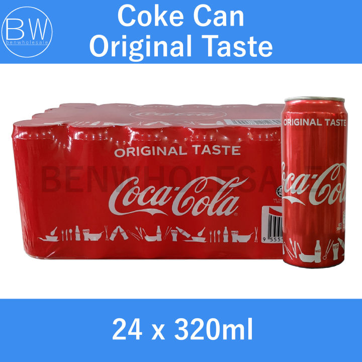 Coca-Cola Coke Original Taste - less sugar (24 x 320ML) | Lazada Singapore