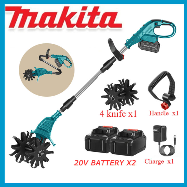 🔋 เครื่องพรวนดินไร้สาย Makita 18V ️ พร้อมแบตเตอรี่+เครื่องชาร์จ ️ ...