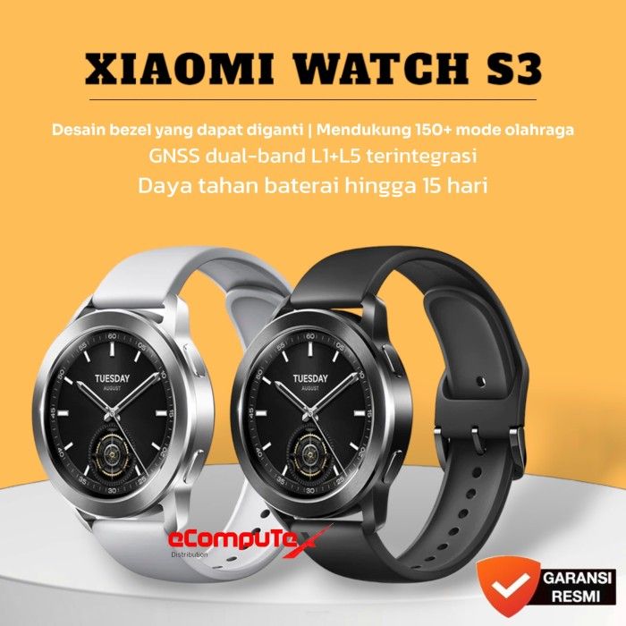 XIAOMI MI WATCH S3 SMARTWATCH LAYAR AMOLED 1.43" INCH - JAM TANGAN ...