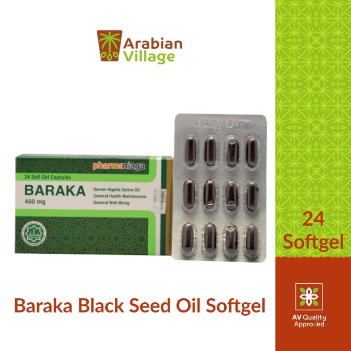 Baraka black Seed Capsule 450 mg * 24s - Box 5 packet | Lazada