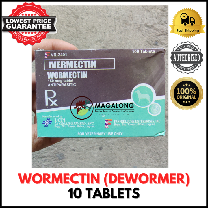 WORMECTIN (DEWORMER) TABLET FOR DOGS AND OTHER ANIMALS - 10 tablets ...