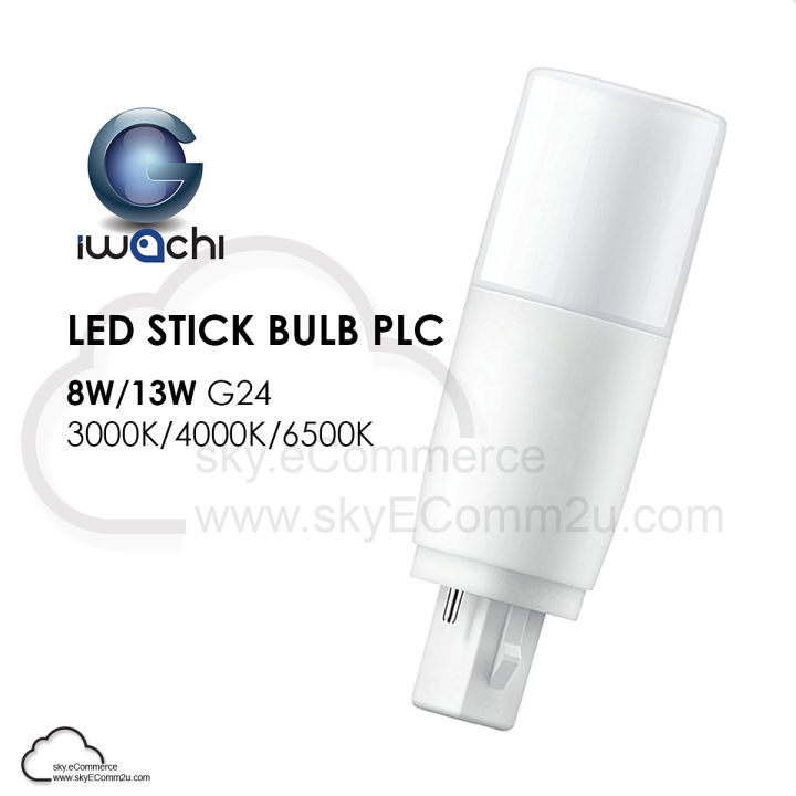 IWACHI LED STICK 8W 13W G24 LED PLC BULB 6500K 4000K 3000K DAYLIGHT ...