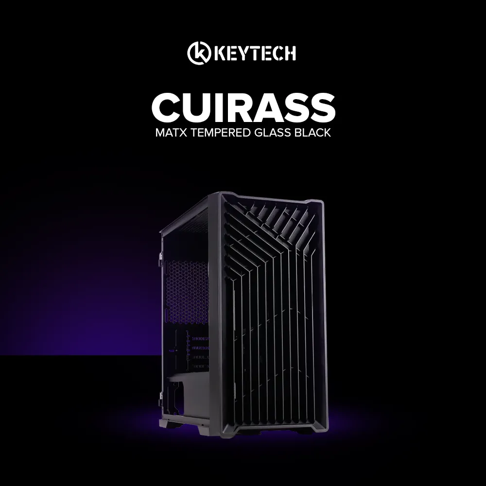 EasyPC | Keytech Cuirass MAtx Tempered Glass Black or White Desktop Casing For Desktop PC ...