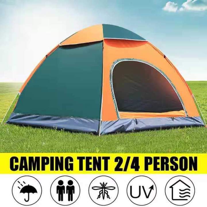 (onhand) Waterproof Outdoor Camping Tent multi-color 2/4/6 person dome ...