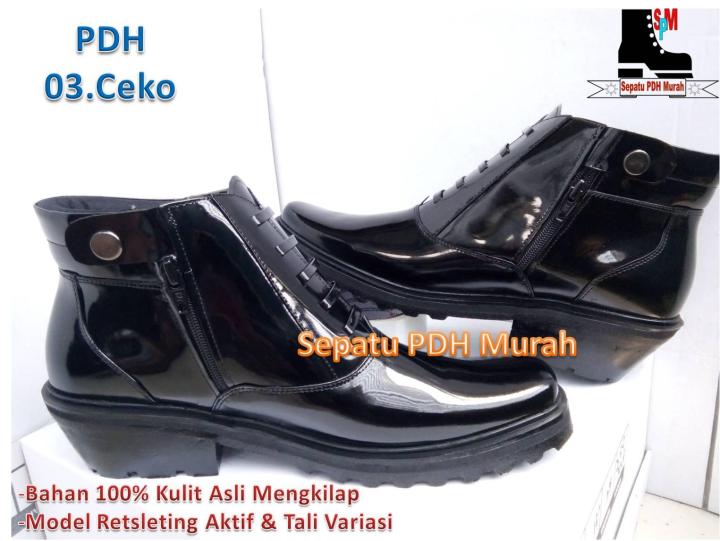 Sepatu PDH Mengkilap seri 03.Ceko, standar Perwira Tinggi TNI-Polri ...