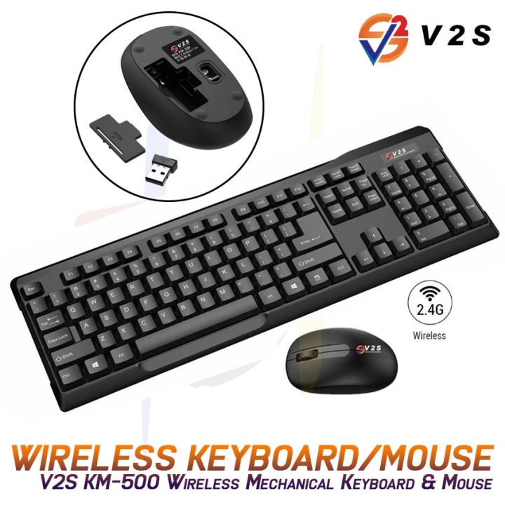 V2S KM500 Gaming Wireless Keyboard and mouse USB Mechanical keyboard ...