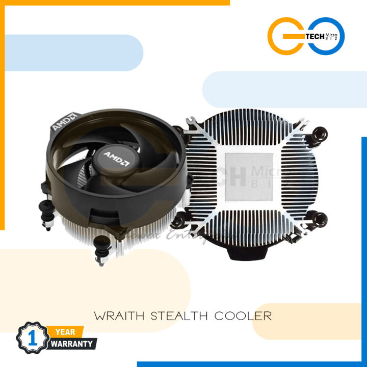 AMD Wraith Stealth Cooler AMD Ryzen Stock Cooler w/ Pre-Applied Thermal ...