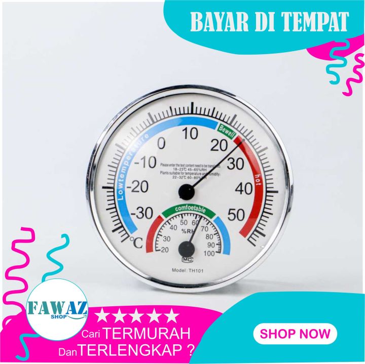 Thermometer Higrometer Analog Alat Pengukur Temperatur Suhu Dan ...