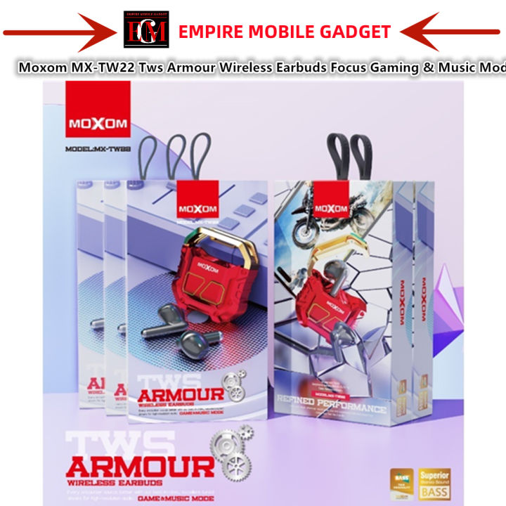 Moxom MX-TW22 Bluetooth V5.3 Tws Armour Wireless Earphone Focus Dual ...