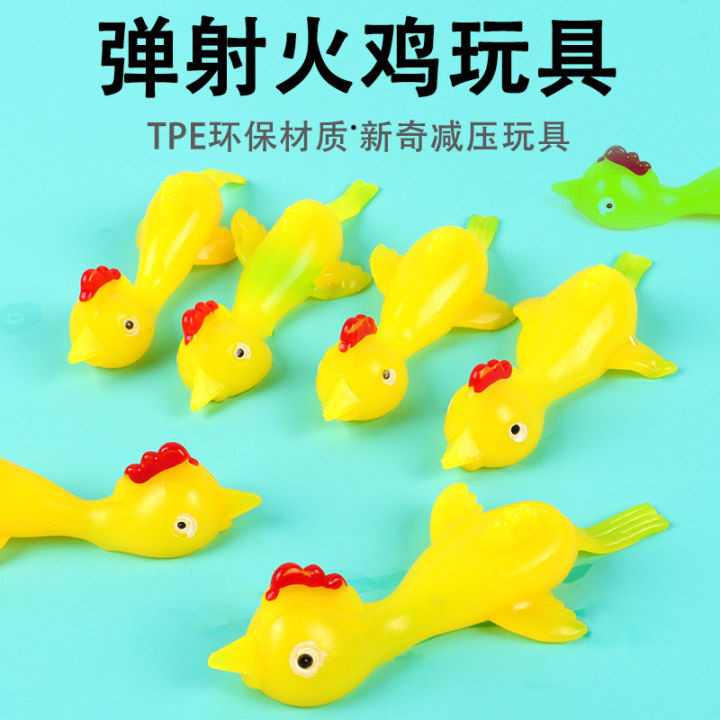 Finger ejection turkey sticky elastic stretch rubber chicken elastic ...