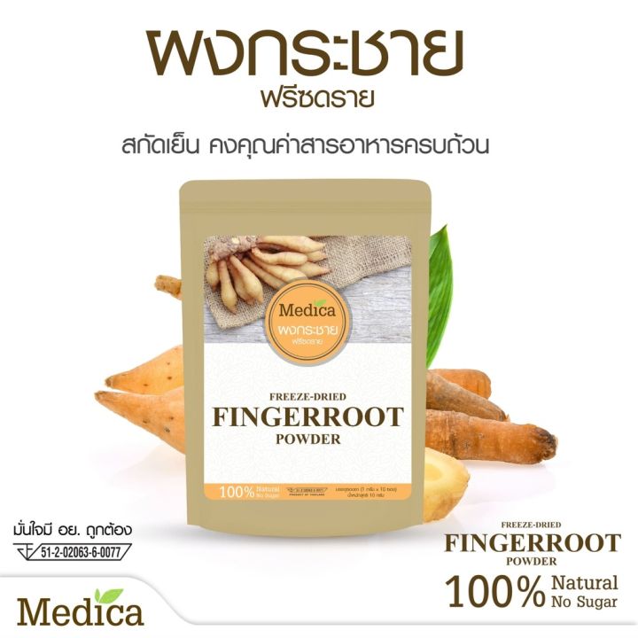 ผงกระชาย - บรรจุซองชา กระชาย ฟรีซดราย Freeze-dried Fingerroot Powder ผง ...