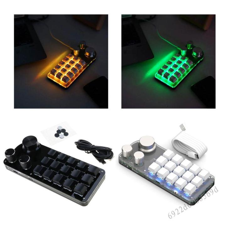 RGB 15-Key Programmable Mini Macro Pad - คีย์บอร์ดเกมพร้อม 3 ปุ่ม ...