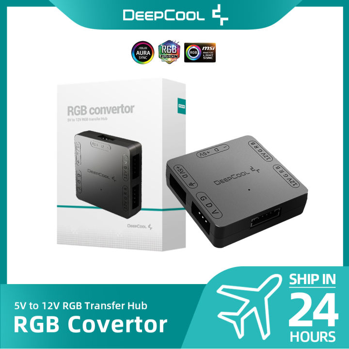 Deepcool 5v Argb To 12v Rgb Converter Aura Sync Lighting Transfer Hub ...