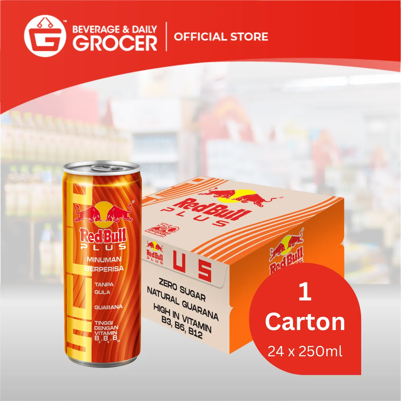 Red Bull Plus Can Energy Drinks 24 x 250ml (24 Cans) 1 Carton | Lazada