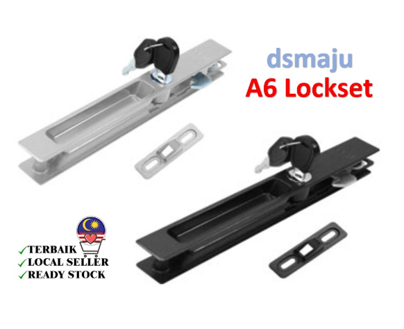 A6 Malaysia Standard Size A6 Lock Set Aluminum Sliding Door Lock Set ...