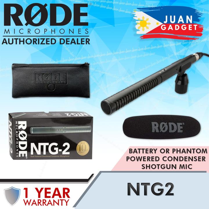 RODE NTG2 Battery or Phantom Powered Condenser Shotgun Microphone | JG ...