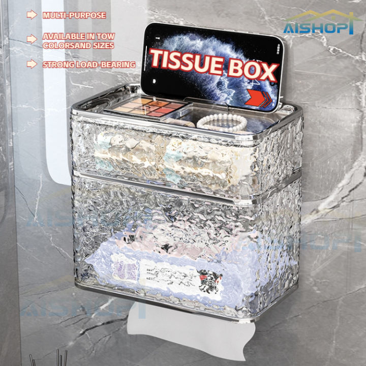 SG Stock]Toilet Tissue Box，Toilet Tissue Box Paper Extraction Box，Multi ...