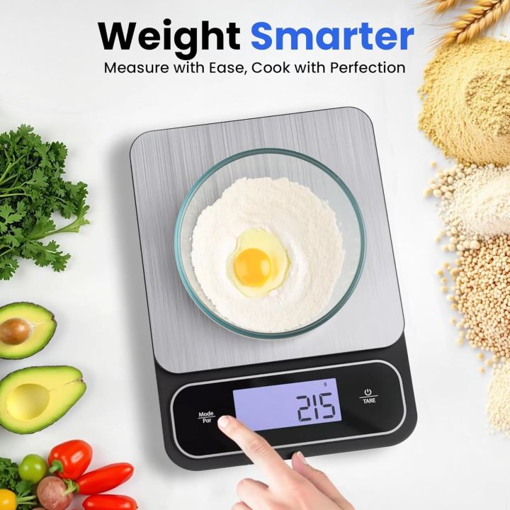 Precision 5KG 0.1g Digital Kitchen Scale with Removable Bowl and ...