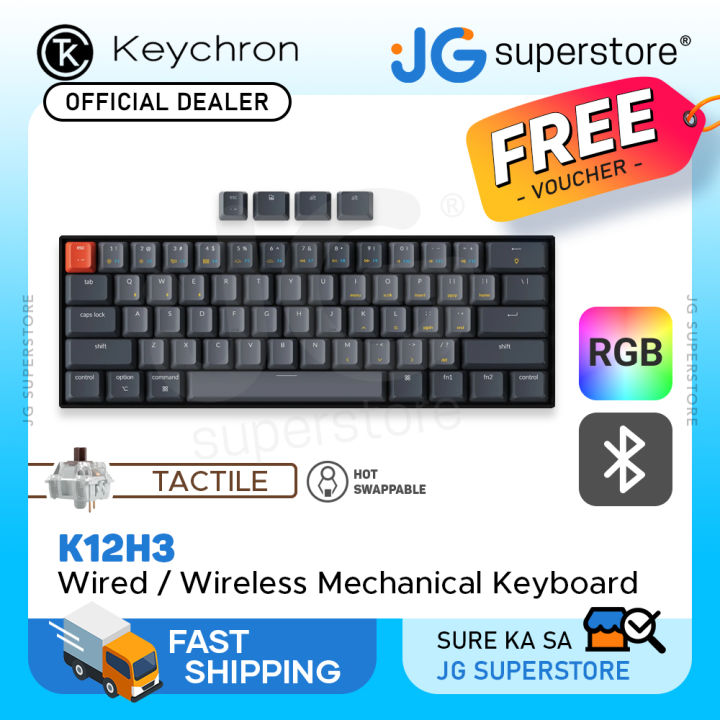Keychron K12 61 Keys Compact Bluetooth Wireless / Wired TKL Tenkeyless ...