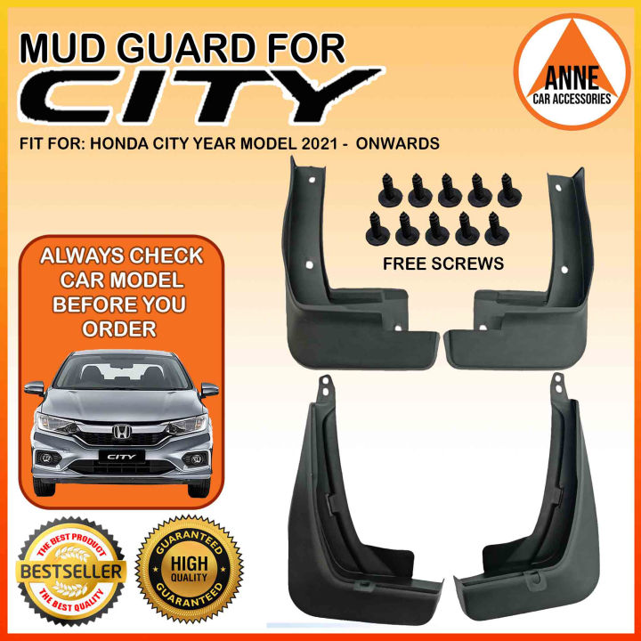 WITH Screw Set Mudguard for Honda City Sedan Only 2014 - 2020 / 2021 ...