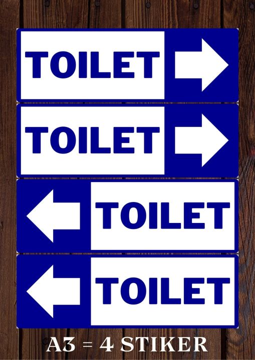 STIKER PETUNJUK ARAH PANAH STIKER TOILET + GLOSSY | Lazada Indonesia